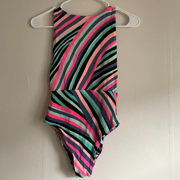 aerie | Swim | Curtsy Aerie High Rise One Piece Swimsuit Low Back ...